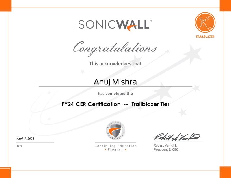 Anuj Mishra on LinkedIn: #sonicwall Anuj Mishra on LinkedIn: #sonicwall