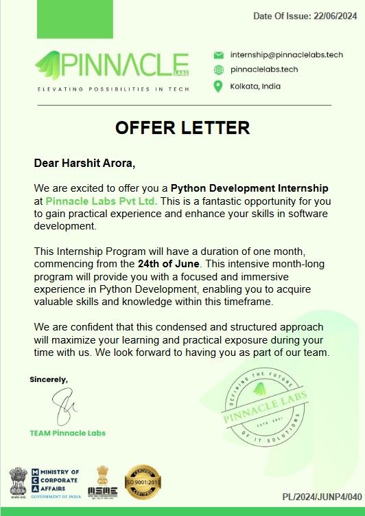 Harshit Arora on LinkedIn: #techinnovation #pythonprogramming #python # ... Harshit Arora on LinkedIn: #techinnovation #pythonprogramming #python # ...
