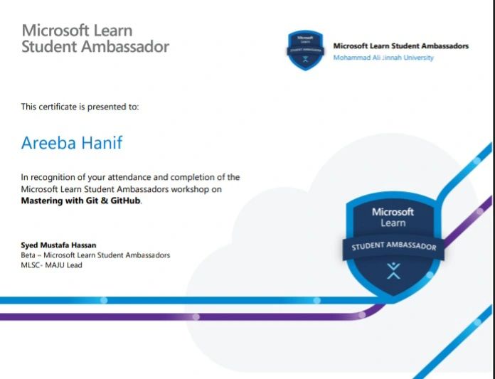 Areeba Hanif on LinkedIn: #mlsa #learningneverstops #techworkshops # ... Areeba Hanif on LinkedIn: #mlsa #learningneverstops #techworkshops # ...