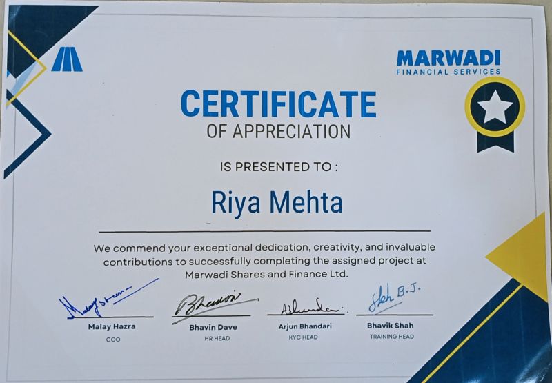 Riya Mehta on LinkedIn: Thrilled to share that my internship journey at ... Riya Mehta on LinkedIn: Thrilled to share that my internship journey at ...