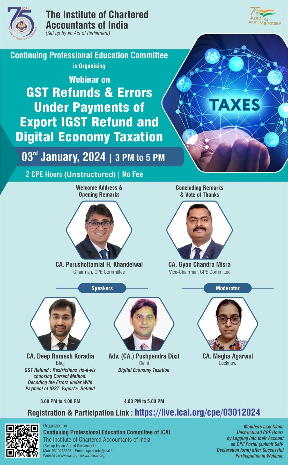 CA. Deep Koradia on LinkedIn: CPE Committee - ICAI has organized ... CA. Deep Koradia on LinkedIn: CPE Committee - ICAI has organized ...