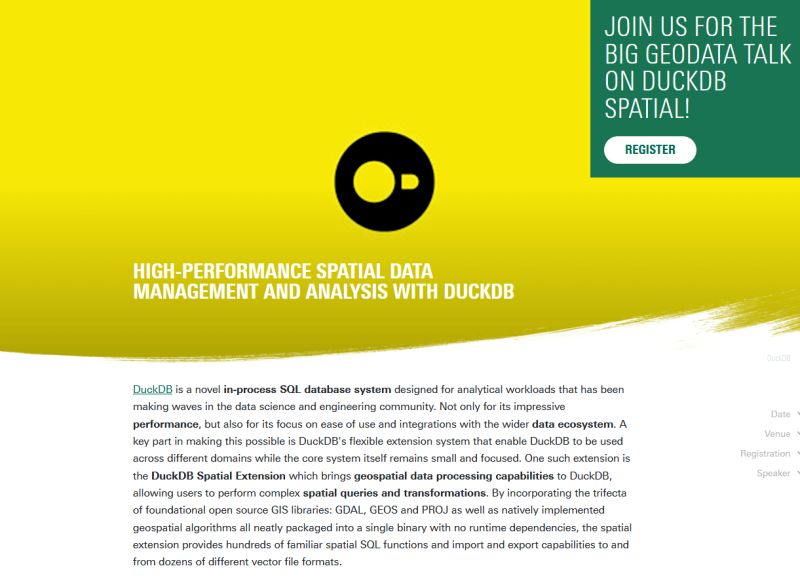 Serkan Girgin on LinkedIn: #duckdb #fast #columnar #parallel #spatial # ... Serkan Girgin on LinkedIn: #duckdb #fast #columnar #parallel #spatial # ...