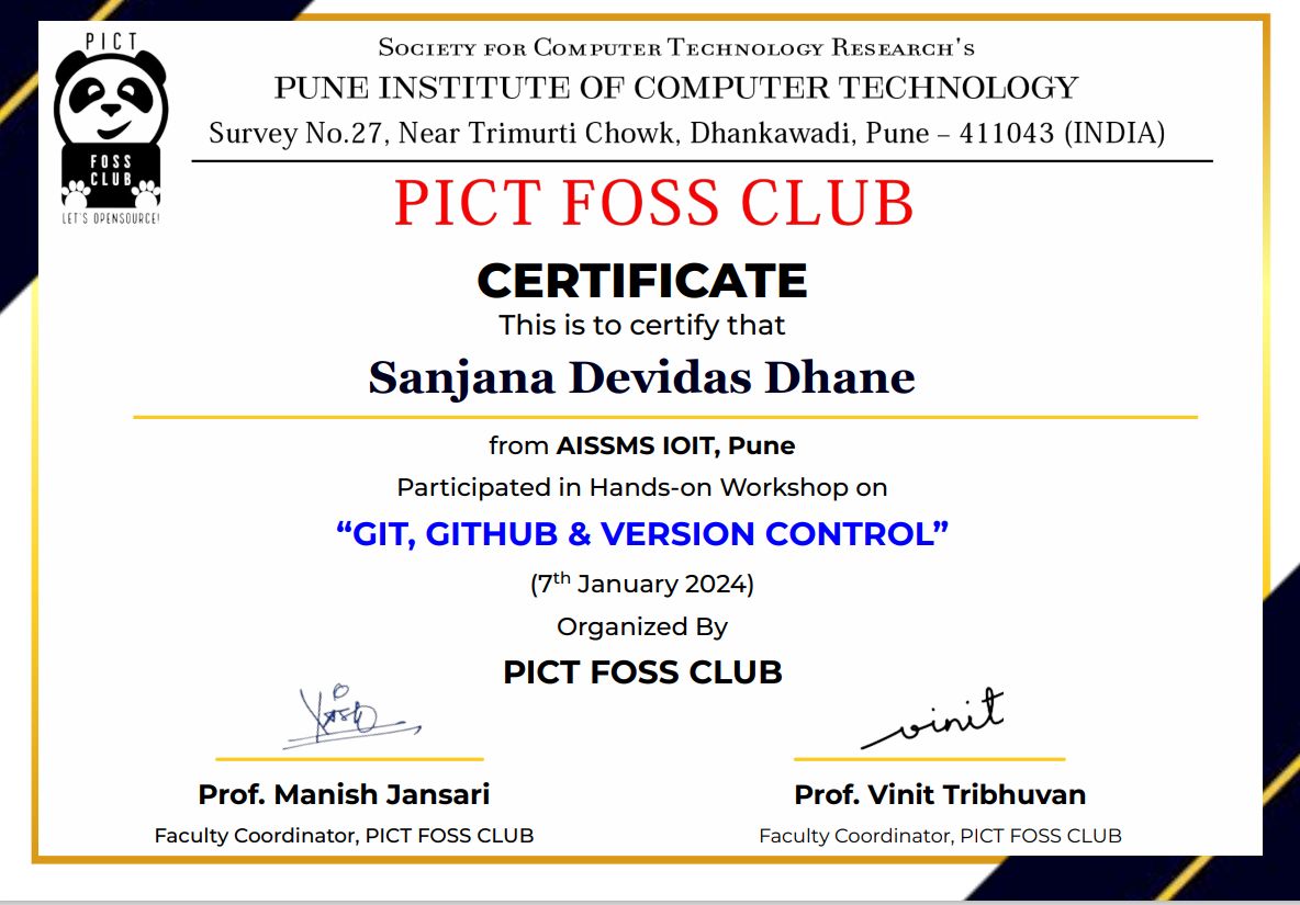 Sanjana Dhane on LinkedIn: #git #github #versioncontrol #workshop # ... Sanjana Dhane on LinkedIn: #git #github #versioncontrol #workshop # ...