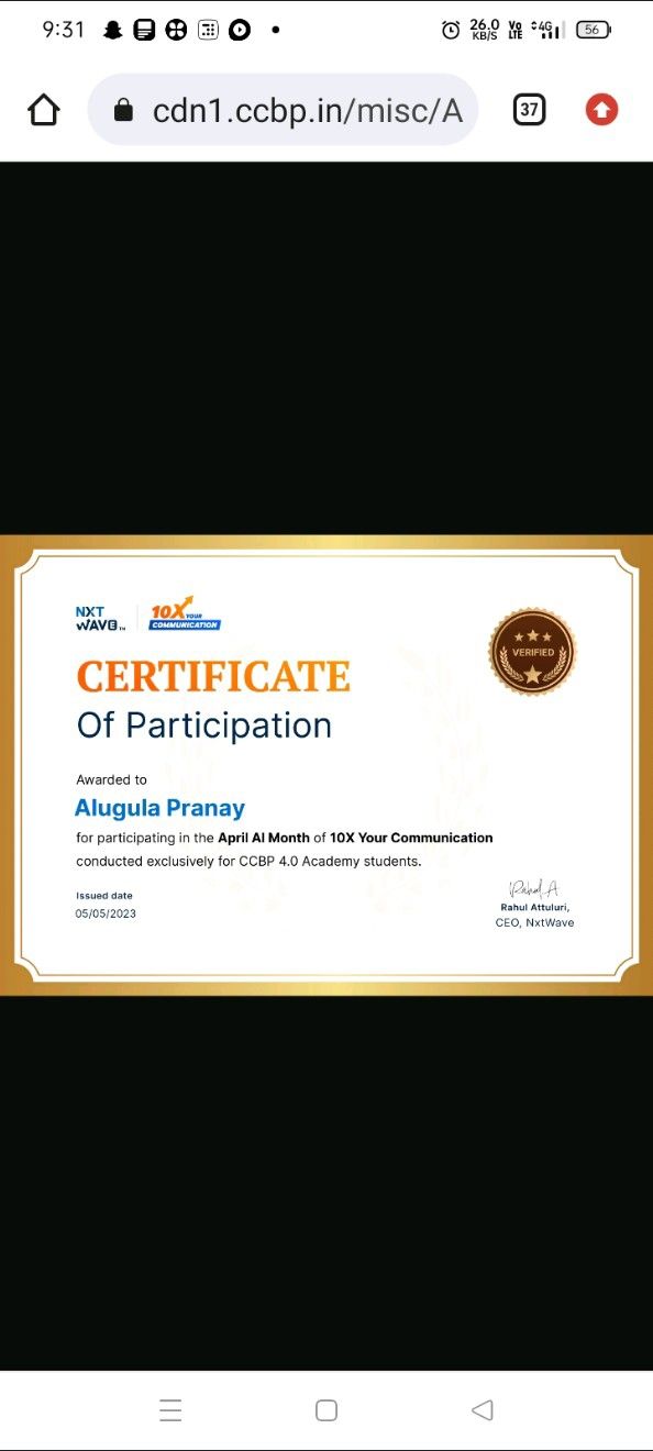 Pranay Kumar Alugula on LinkedIn: #communication #team #nxtwave Pranay Kumar Alugula on LinkedIn: #communication #team #nxtwave