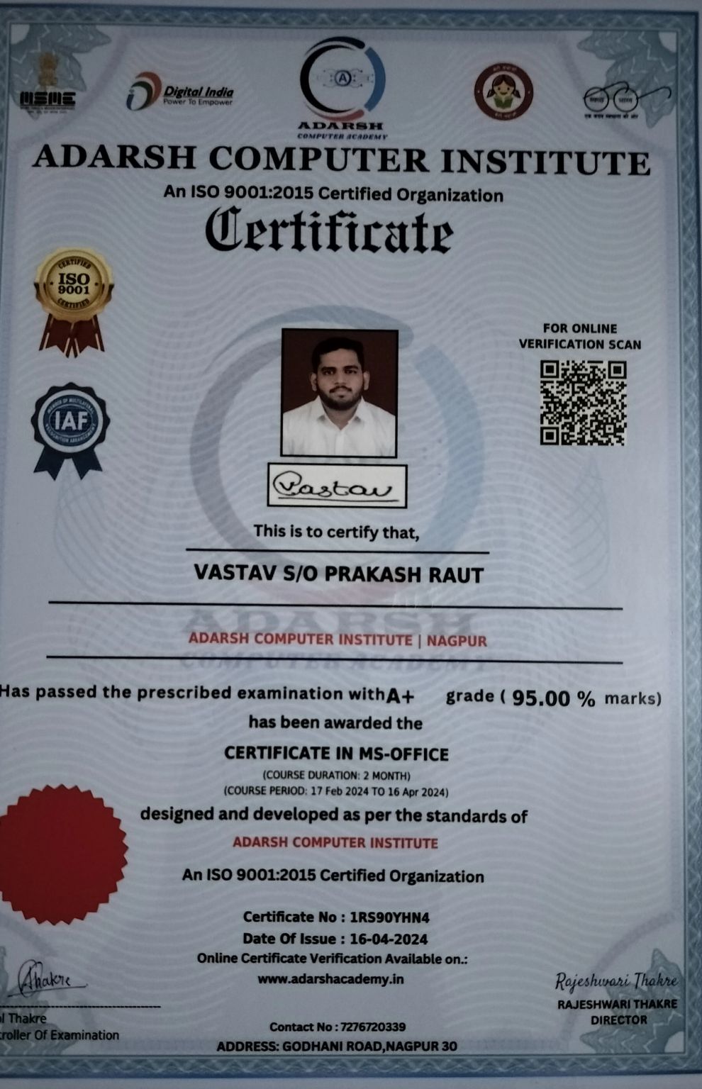 Vastav Raut on LinkedIn: I’m happy to share that I’ve obtained a new ... Vastav Raut on LinkedIn: I’m happy to share that I’ve obtained a new ...