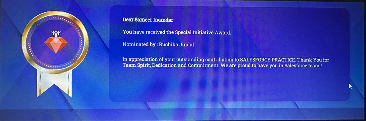 Sameer Inamdar on LinkedIn: #appreciation | 12 comments Sameer Inamdar on LinkedIn: #appreciation | 12 comments