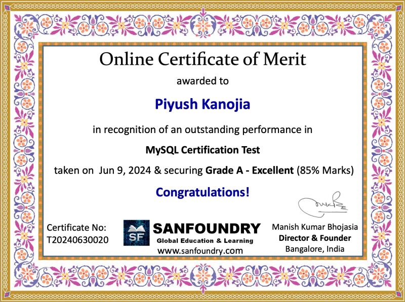 Piyush Kanojia on LinkedIn: #sql #mysql #dataengineer #sanfoundry Piyush Kanojia on LinkedIn: #sql #mysql #dataengineer #sanfoundry