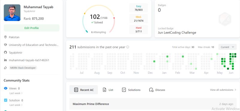 Muhammad Tayyab on LinkedIn: #leetcode #datastructures #algorithms # ... Muhammad Tayyab on LinkedIn: #leetcode #datastructures #algorithms # ...