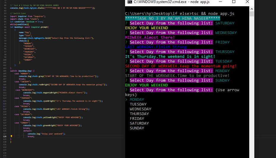 Completed my 3rd task on switch case task | ERUM WARIS posted on the ... Completed my 3rd task on switch case task | ERUM WARIS posted on the ...