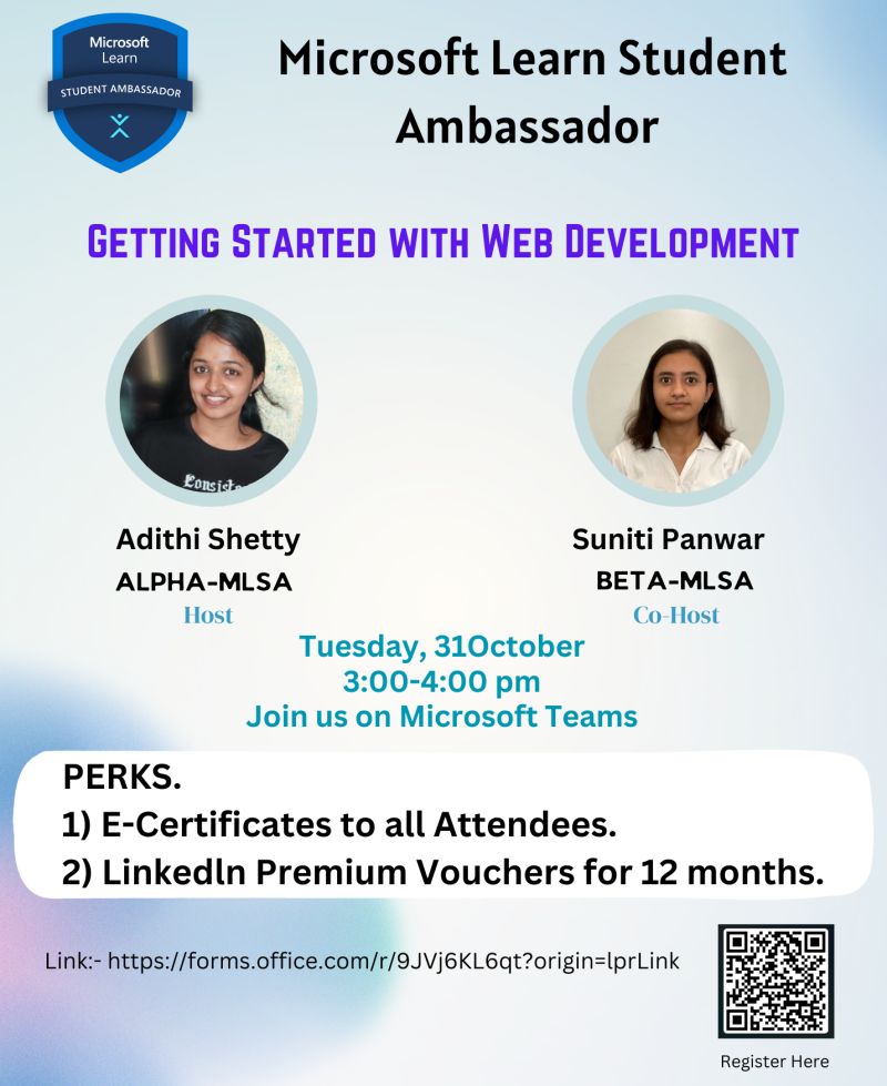 Adithi Shetty on LinkedIn: #microsoft #mlsa #webdevelopment #event #vscode Adithi Shetty on LinkedIn: #microsoft #mlsa #webdevelopment #event #vscode