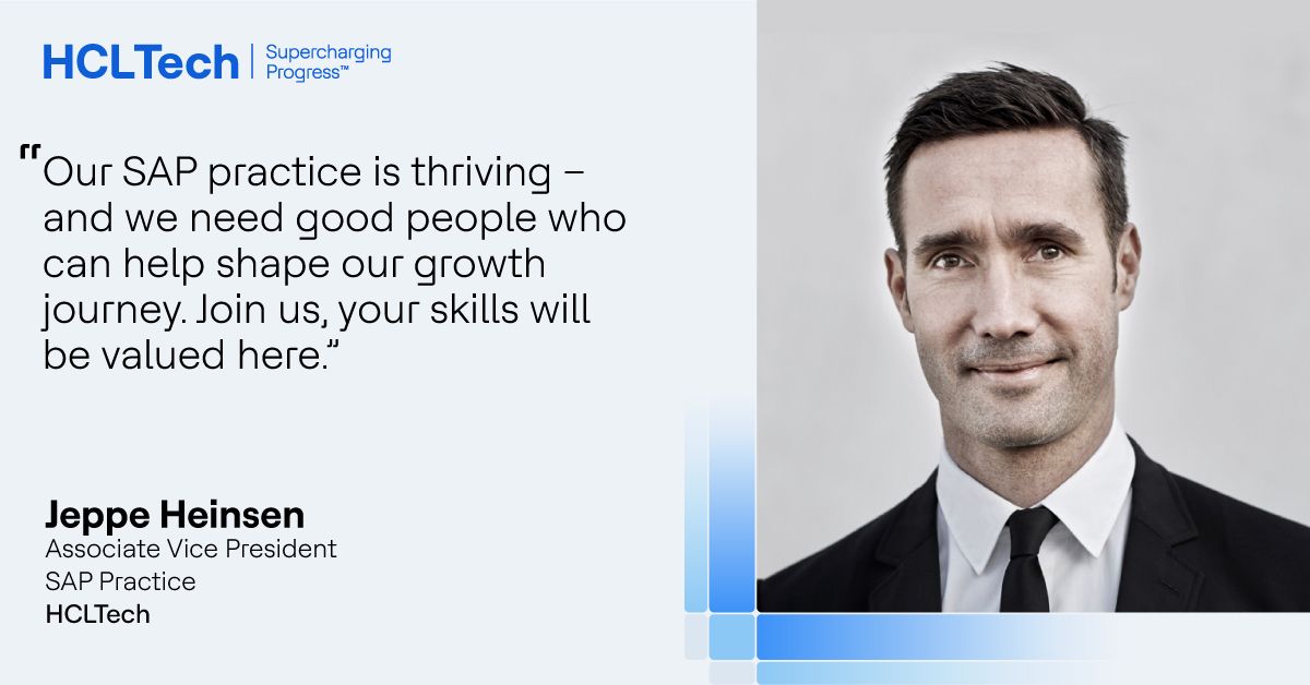 Gregg Smith on LinkedIn: HCLTech SAP Careers | HCLTech Gregg Smith on LinkedIn: HCLTech SAP Careers | HCLTech