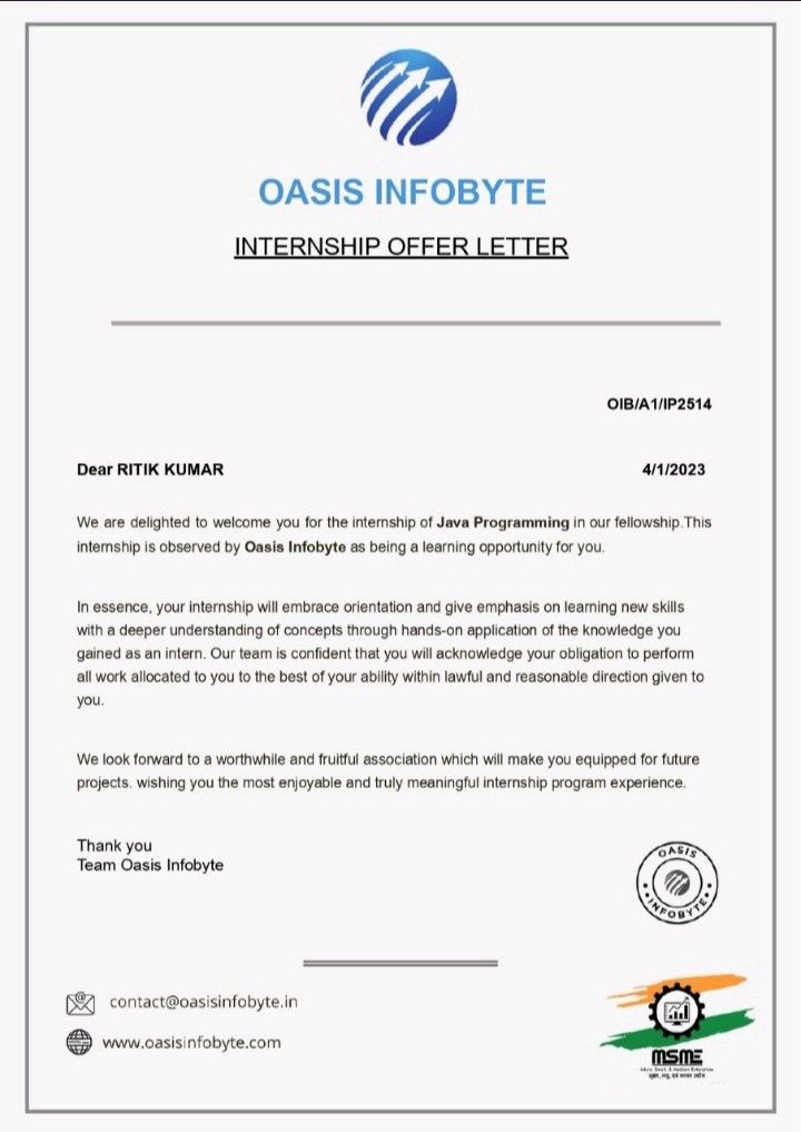 Ritik Kumar on LinkedIn: #connections #share #internship #oasisinfobyte ... Ritik Kumar on LinkedIn: #connections #share #internship #oasisinfobyte ...