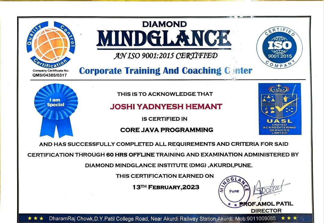 Yadnyesh Joshi on LinkedIn: #training #java #programming Yadnyesh Joshi on LinkedIn: #training #java #programming