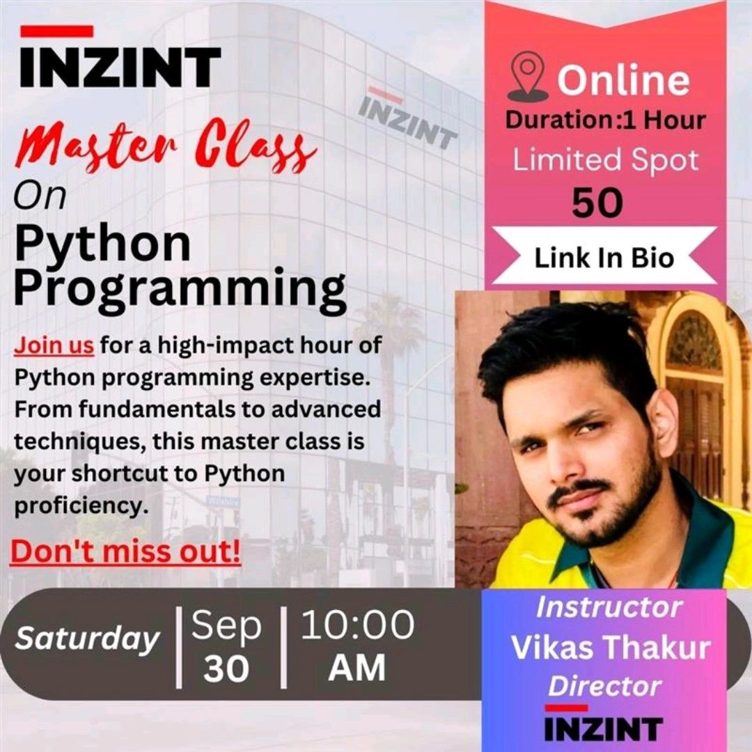 Hardik Garg on LinkedIn: #python #pythonprogramming #webinar Hardik Garg on LinkedIn: #python #pythonprogramming #webinar