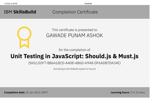 Punam Gawade on LinkedIn: #javascript #connections #testing #ibmskillsbuild Punam Gawade on LinkedIn: #javascript #connections #testing #ibmskillsbuild