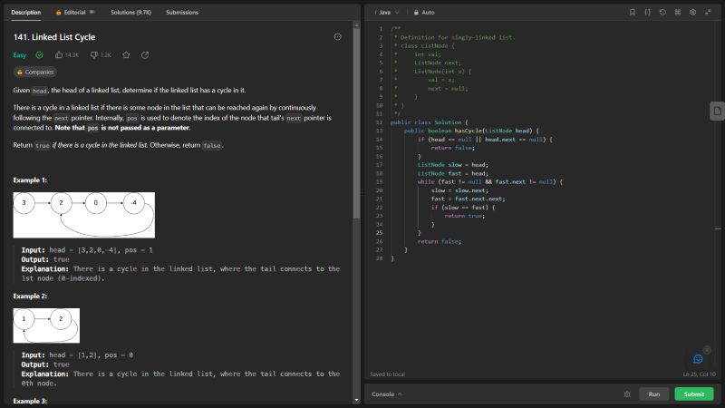 Kunal Sonawane on LinkedIn: #leetcode141 #day62 #100daysofdsa #linkedlist Kunal Sonawane on LinkedIn: #leetcode141 #day62 #100daysofdsa #linkedlist