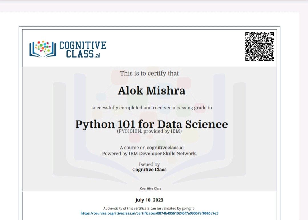 Alok Mishra on LinkedIn: I recently got my completion certificate of ... Alok Mishra on LinkedIn: I recently got my completion certificate of ...