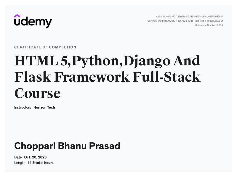 CHOPPARI BHANU PRASAD on LinkedIn: #html5 #python #django # ... CHOPPARI BHANU PRASAD on LinkedIn: #html5 #python #django # ...