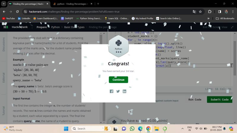 Omkar Pawar on LinkedIn: #python #hackerrank #coding # ... Omkar Pawar on LinkedIn: #python #hackerrank #coding # ...