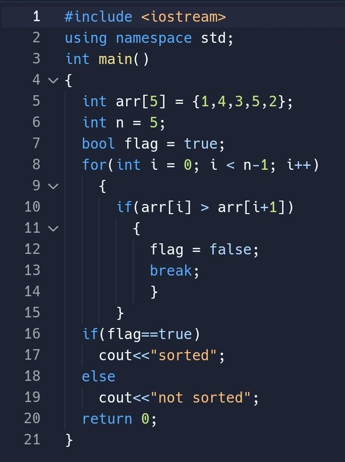 KARMENDRA DEVAL on LinkedIn: Check Array is sorted or not sorted ? C++ ... KARMENDRA DEVAL on LinkedIn: Check Array is sorted or not sorted ? C++ ...