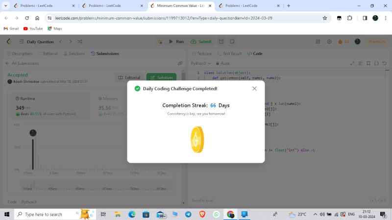 Day 66 of 75 days Leetcode challenge | Adesh Shrivastav posted on the ... Day 66 of 75 days Leetcode challenge | Adesh Shrivastav posted on the ...