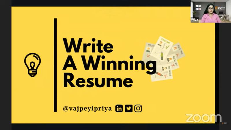 Muskan Asthana on LinkedIn: #cvwriting #codingninjas #priyavajpeyi Muskan Asthana on LinkedIn: #cvwriting #codingninjas #priyavajpeyi