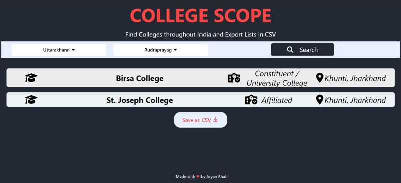 Aryan Bhati on LinkedIn: Introducing CollegeScope, a web app that makes ... Aryan Bhati on LinkedIn: Introducing CollegeScope, a web app that makes ...