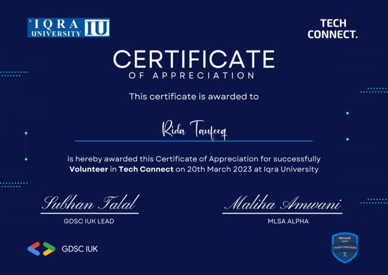 Rida Taufeeq on LinkedIn: #opportunity #tech #connections #event #grateful Rida Taufeeq on LinkedIn: #opportunity #tech #connections #event #grateful