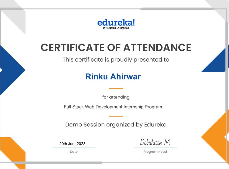 Rinku Ahirwar on LinkedIn: #shere #edureka #fullstackwebdevelopment Rinku Ahirwar on LinkedIn: #shere #edureka #fullstackwebdevelopment