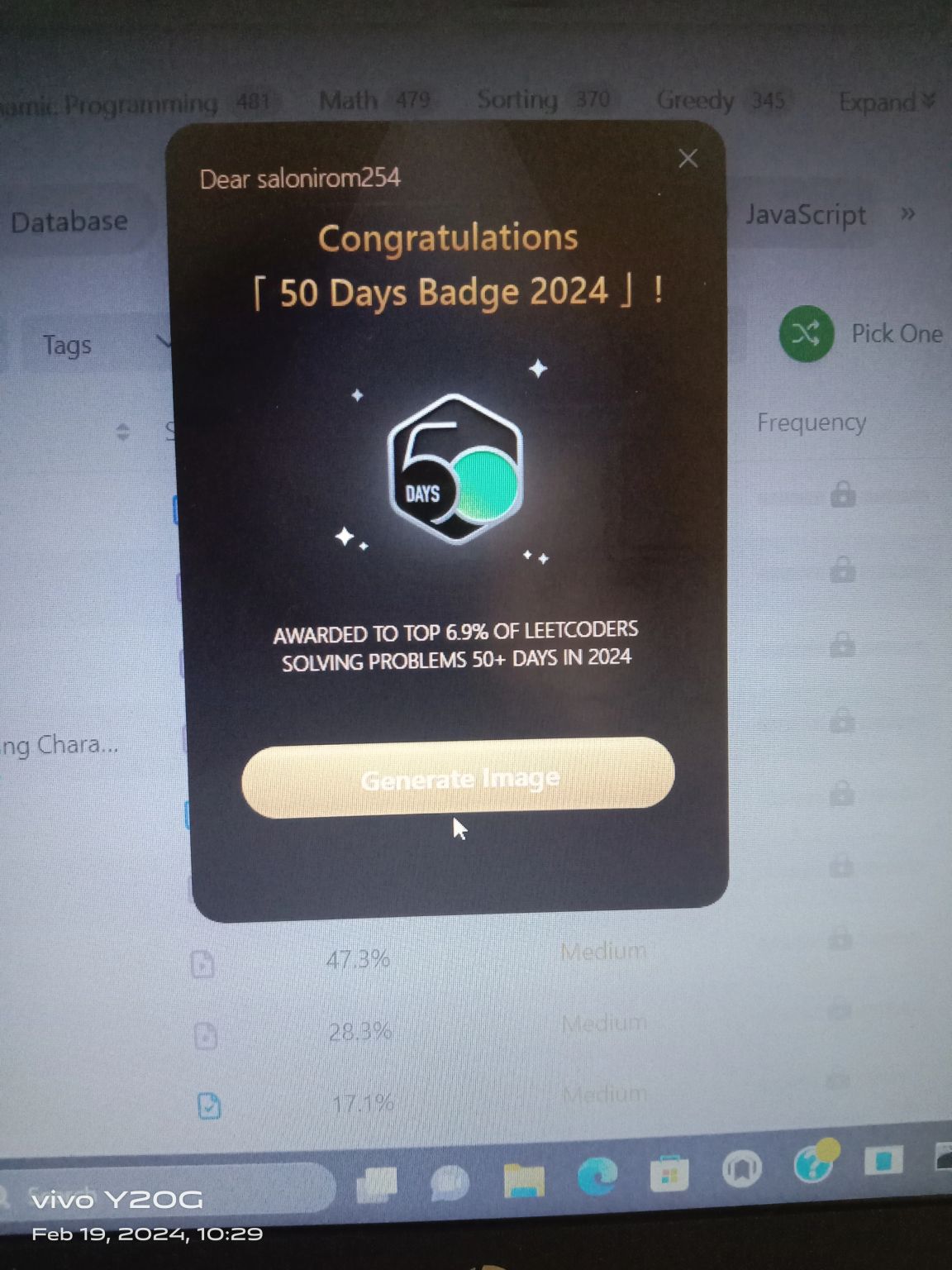 Saloni Rom on LinkedIn: #leetcode #coding #milestone #achievementunlocked Saloni Rom on LinkedIn: #leetcode #coding #milestone #achievementunlocked