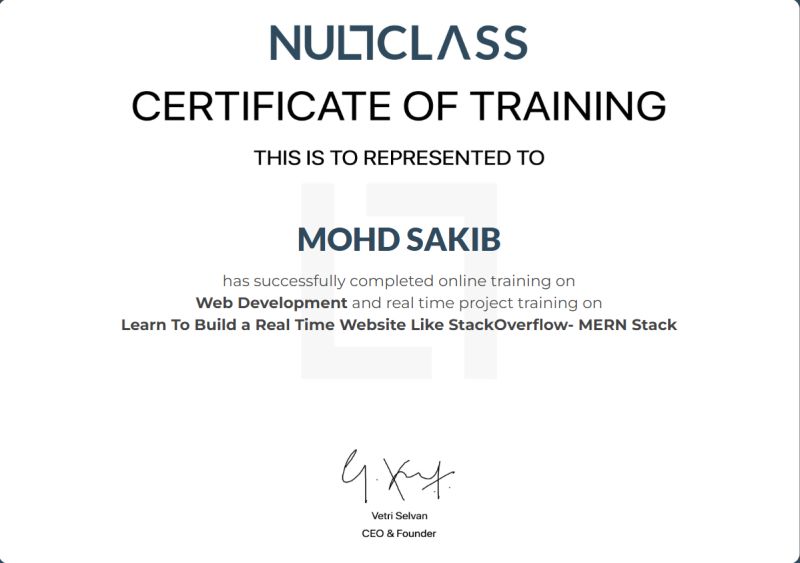 MOHD SAKIB on LinkedIn: #nullclass #training #project #webdevelopment MOHD SAKIB on LinkedIn: #nullclass #training #project #webdevelopment
