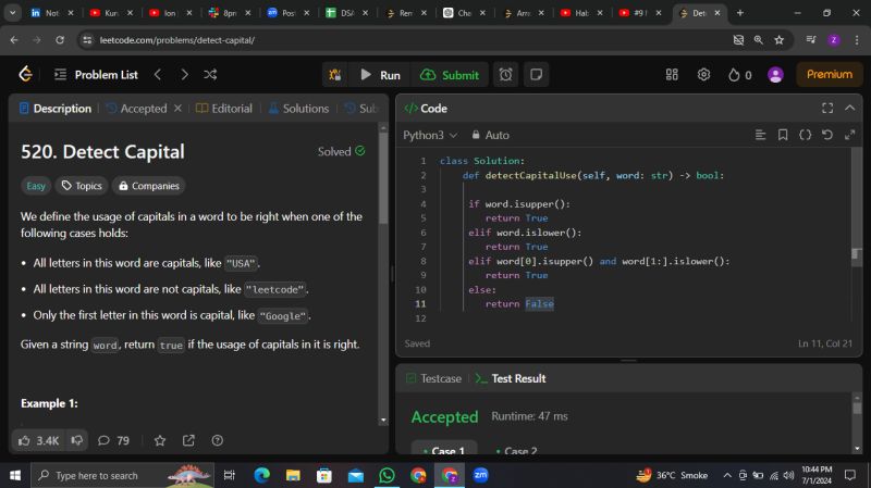 Zaina Farrukh on LinkedIn: #detect_capital #leetcode #algorithms # ... Zaina Farrukh on LinkedIn: #detect_capital #leetcode #algorithms # ...