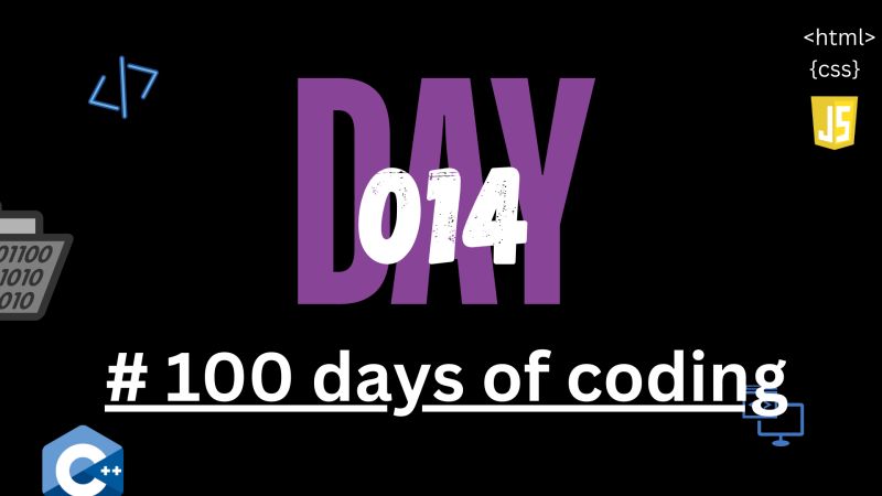 Niket Verma on LinkedIn: #100daysofcode #100daysofcode #day14 # ... Niket Verma on LinkedIn: #100daysofcode #100daysofcode #day14 # ...