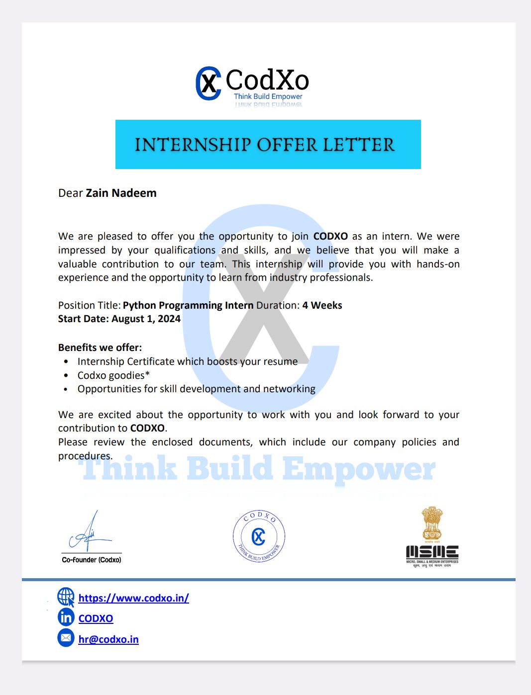 Zain Nadeem on LinkedIn: #internship #pythonprogramming #codexo # ... Zain Nadeem on LinkedIn: #internship #pythonprogramming #codexo # ...