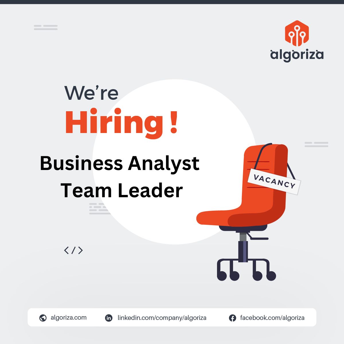 Algoriza on LinkedIn: Available vacancy: Business Analyst Team Leader ... Algoriza on LinkedIn: Available vacancy: Business Analyst Team Leader ...