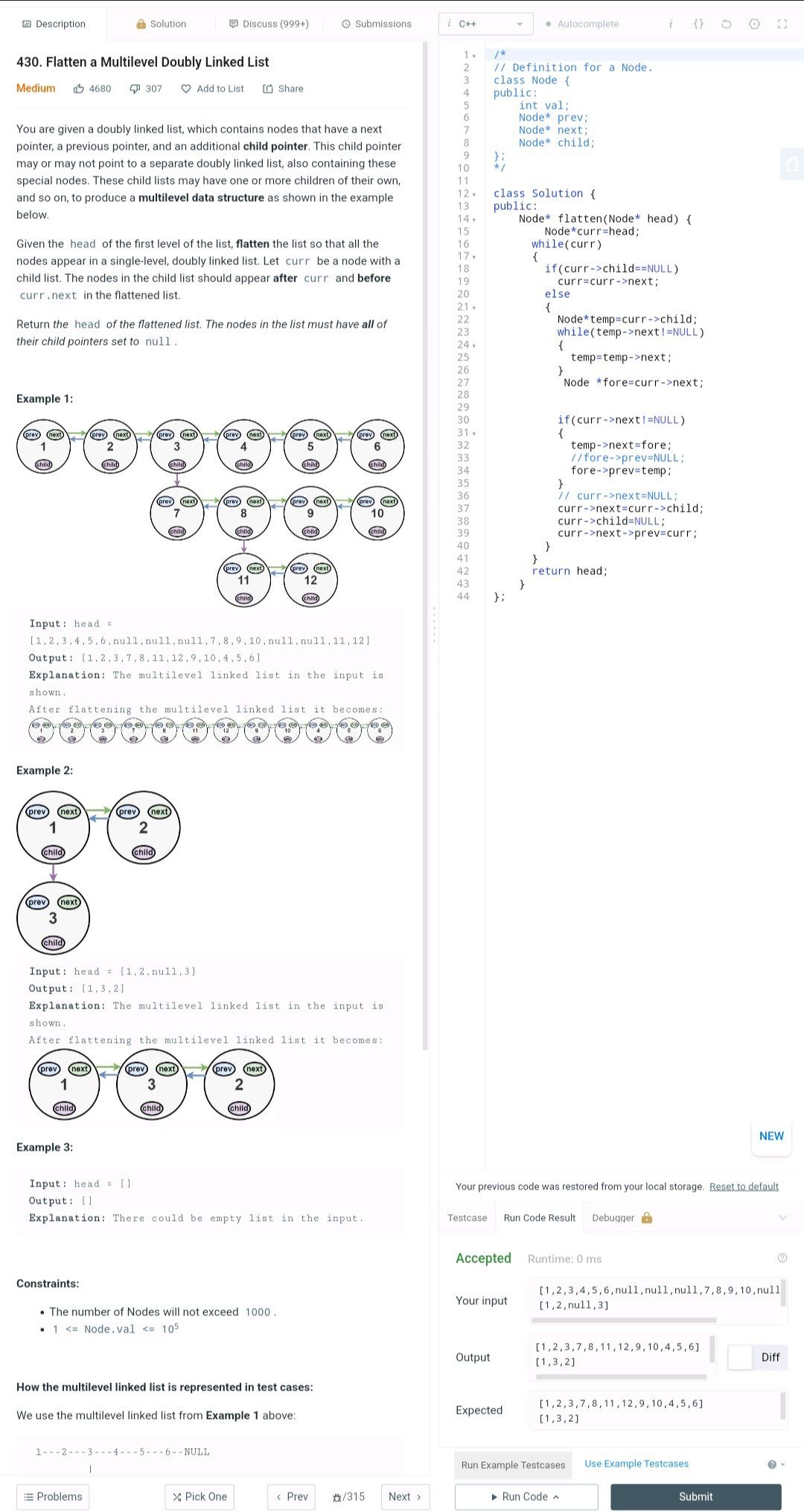 Umesh Bisht on LinkedIn: Today i solved flatten a doubly linked list T ... Umesh Bisht on LinkedIn: Today i solved flatten a doubly linked list T ...