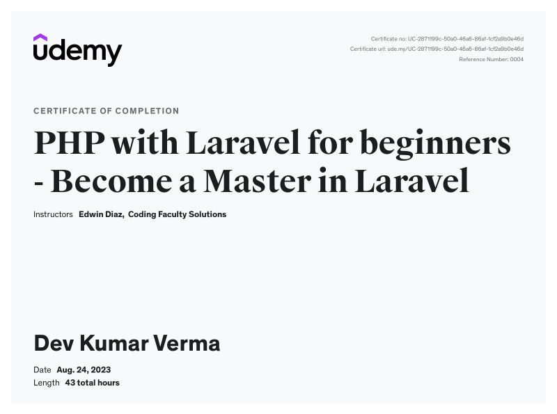 Dev Kumar Verma on LinkedIn: #php #laravel #blade #laraveldeveloper # ... Dev Kumar Verma on LinkedIn: #php #laravel #blade #laraveldeveloper # ...