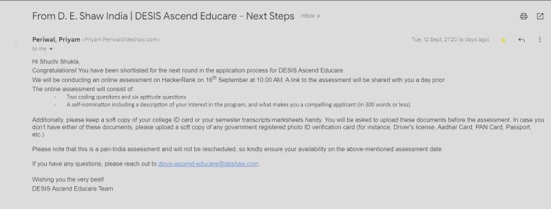 Shuchi Shukla on LinkedIn: #nextstep #application #technicalrecruitment ... Shuchi Shukla on LinkedIn: #nextstep #application #technicalrecruitment ...