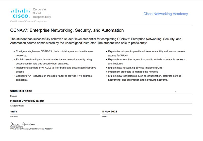Shubham Garg on LinkedIn: #ciscocertification #networkingpro # ... Shubham Garg on LinkedIn: #ciscocertification #networkingpro # ...