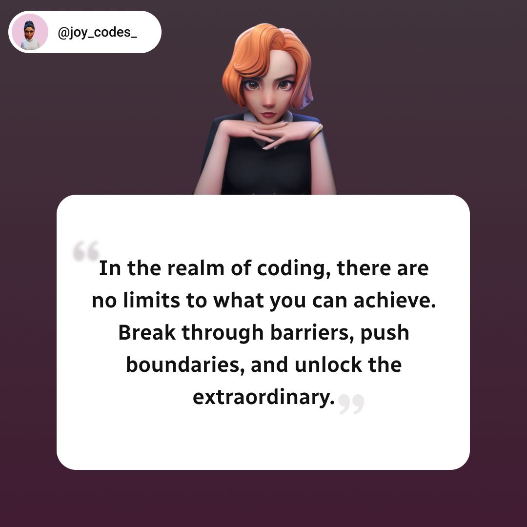 Joy Ehiedu on LinkedIn: #codingquotes #codingtips #codingjourney # ... Joy Ehiedu on LinkedIn: #codingquotes #codingtips #codingjourney # ...