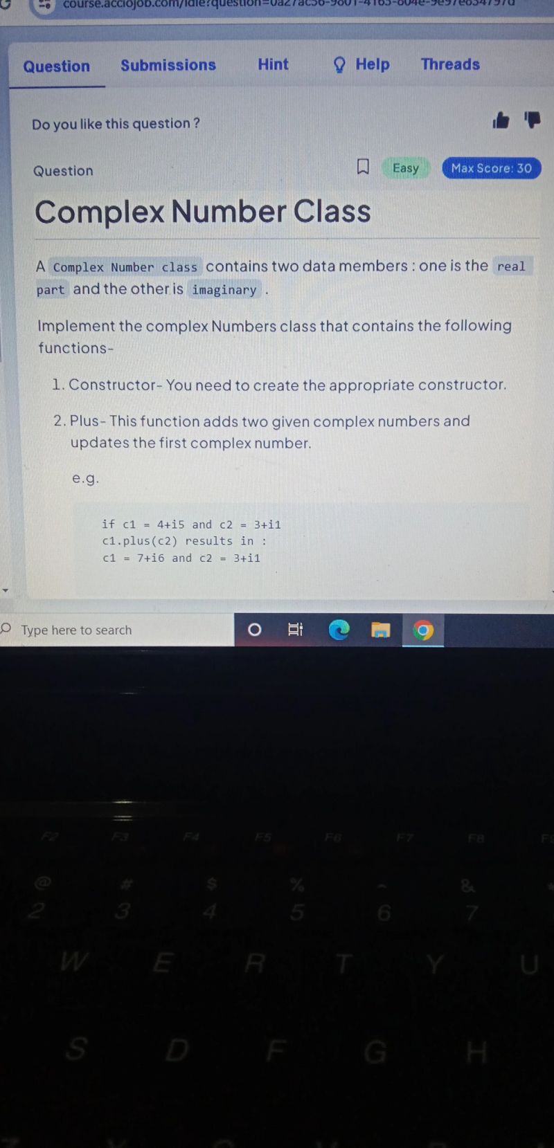 boda Uttam on LinkedIn: Day 28 Topic = OOPS 1) Complex Number Class 2 ... boda Uttam on LinkedIn: Day 28 Topic = OOPS 1) Complex Number Class 2 ...