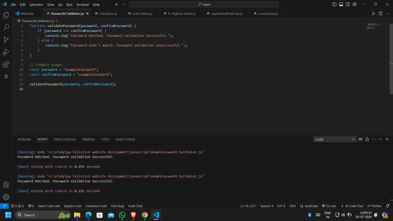 Junaid Siddiqui on LinkedIn: #javascript #passwordvalidator #coding # ... Junaid Siddiqui on LinkedIn: #javascript #passwordvalidator #coding # ...