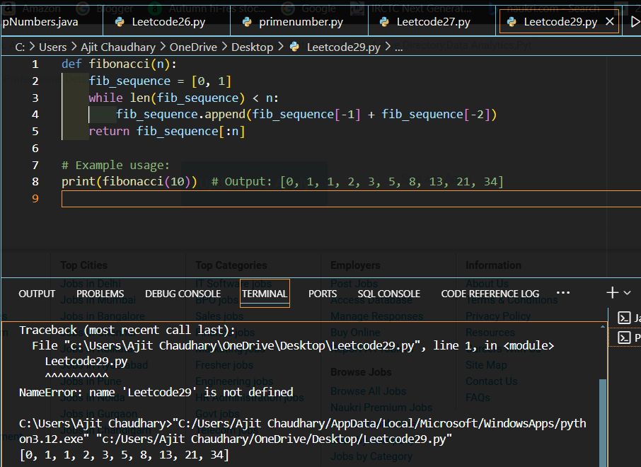 Amit Kumar chaudhary on LinkedIn: Write a program Generate Fibonacci ... Amit Kumar chaudhary on LinkedIn: Write a program Generate Fibonacci ...