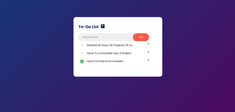 Hasnain Ali on LinkedIn: #30days30projects #javascript #webdevelopment ... Hasnain Ali on LinkedIn: #30days30projects #javascript #webdevelopment ...