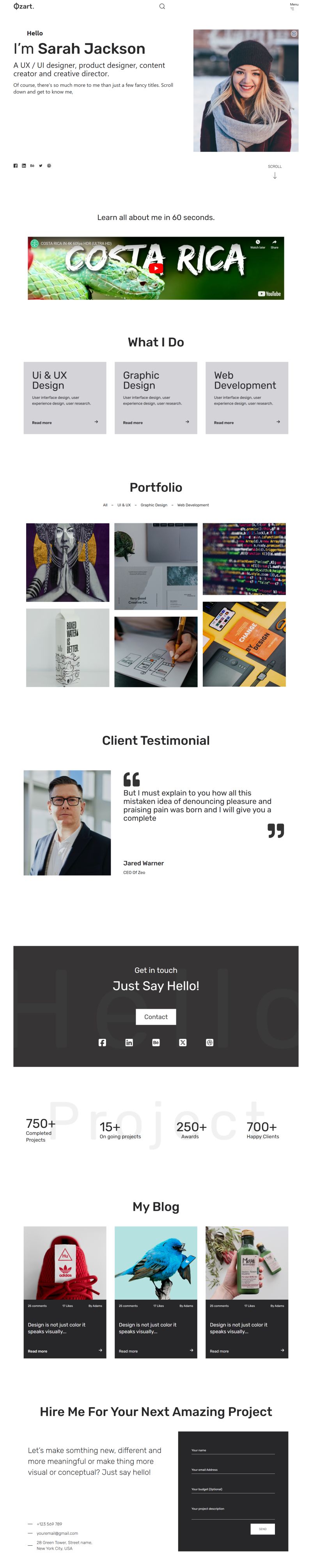 Hiral Kanakhara on LinkedIn: Created ozart portfolio website using vite ... Hiral Kanakhara on LinkedIn: Created ozart portfolio website using vite ...