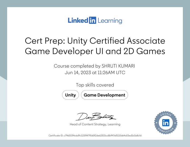 SHRUTI KUMARI on LinkedIn: Certificate of Completion SHRUTI KUMARI on LinkedIn: Certificate of Completion