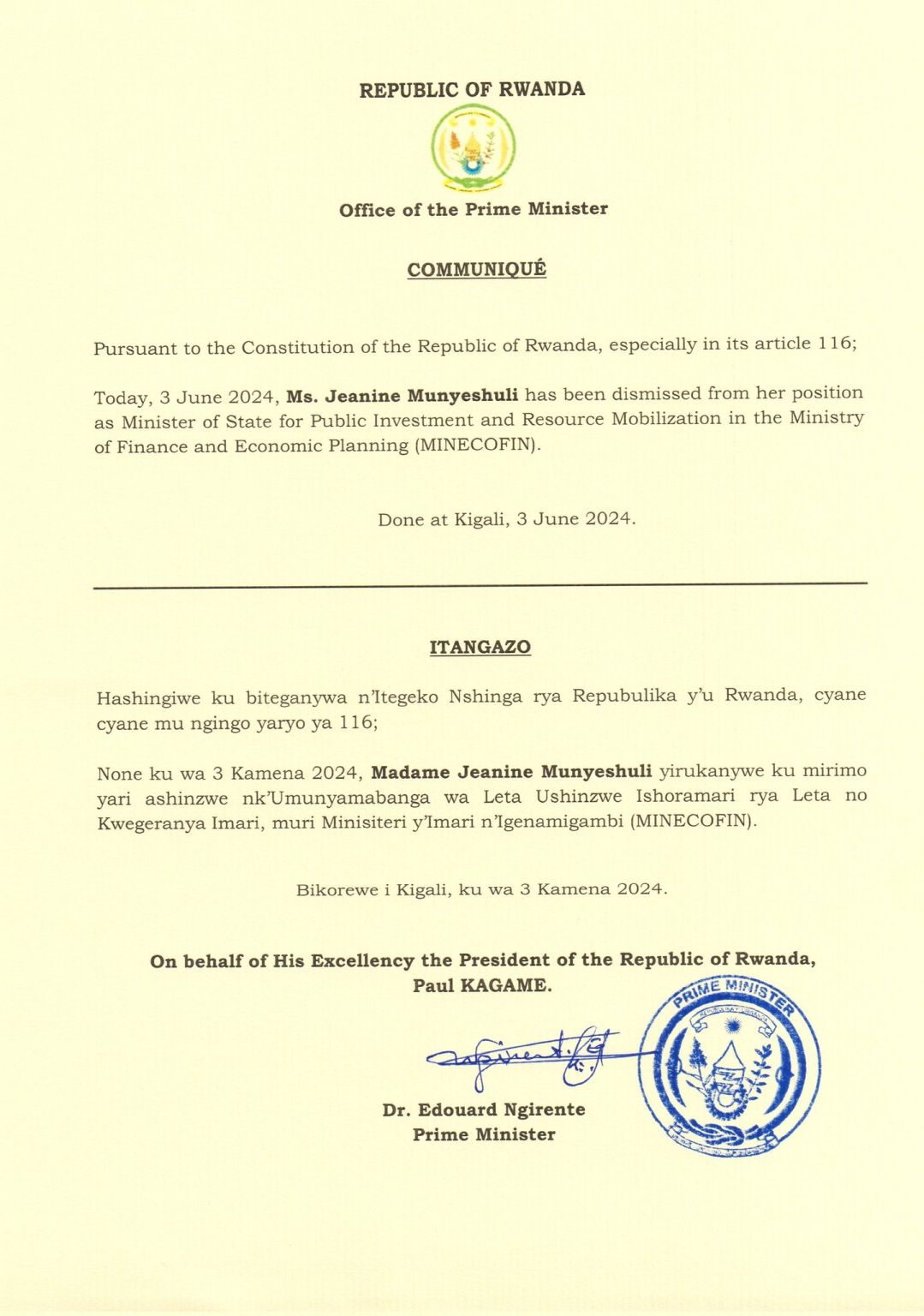 Imvaho Nshya | Rwanda on LinkedIn: Perezida wa Repubulika y’u Rwanda ... Imvaho Nshya | Rwanda on LinkedIn: Perezida wa Repubulika y’u Rwanda ...