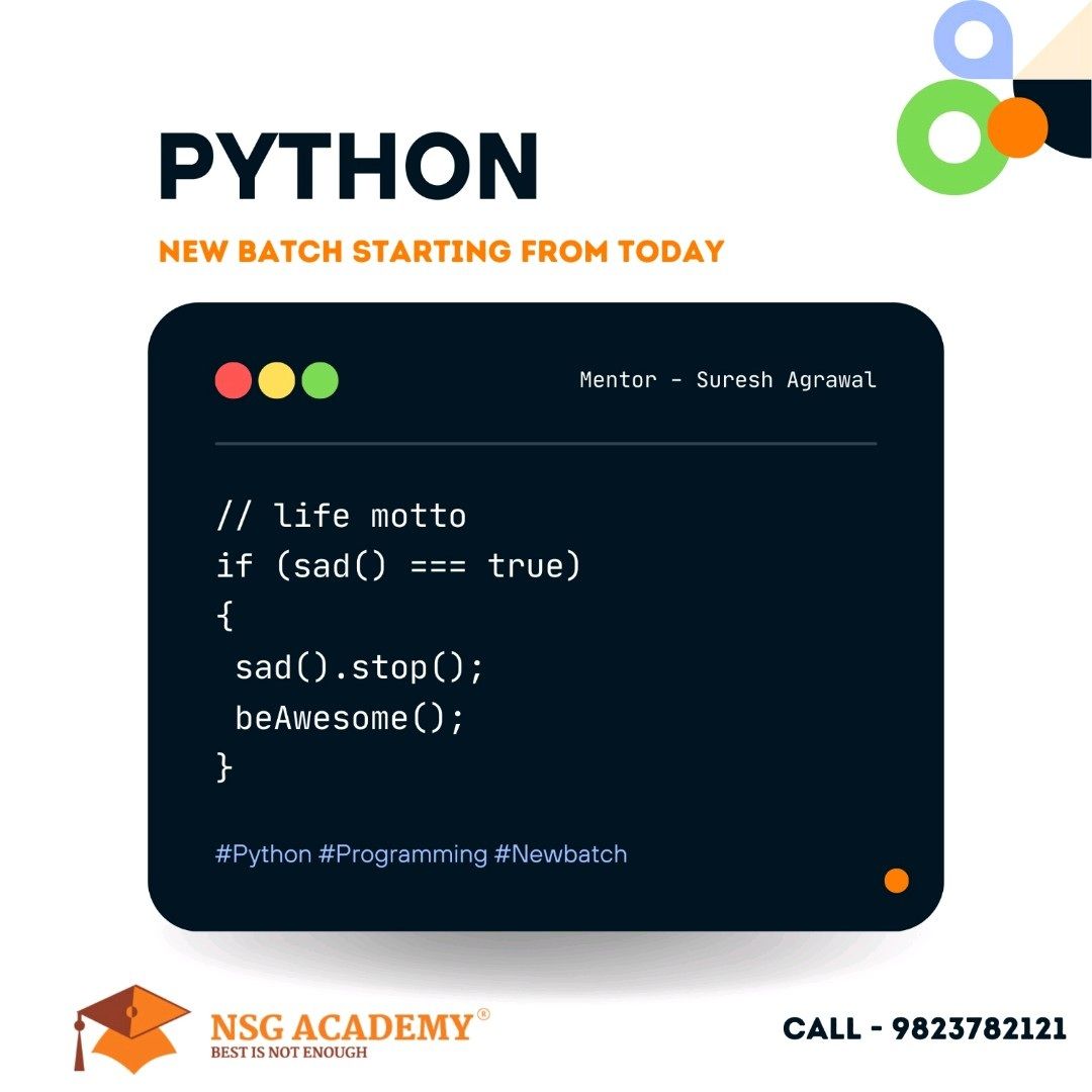NSG ACADEMY on LinkedIn: #python #pythonprogramming #pythondeveloper # ... NSG ACADEMY on LinkedIn: #python #pythonprogramming #pythondeveloper # ...