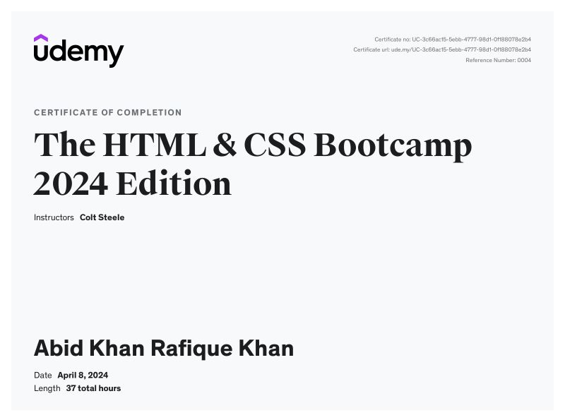 Abid Khan on LinkedIn: #html #css #webdesign #bootcamp #certification # ... Abid Khan on LinkedIn: #html #css #webdesign #bootcamp #certification # ...