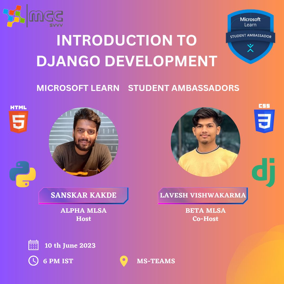 Sanskar Kakde on LinkedIn: #microsoft #webdevelopment #event #python # ... Sanskar Kakde on LinkedIn: #microsoft #webdevelopment #event #python # ...